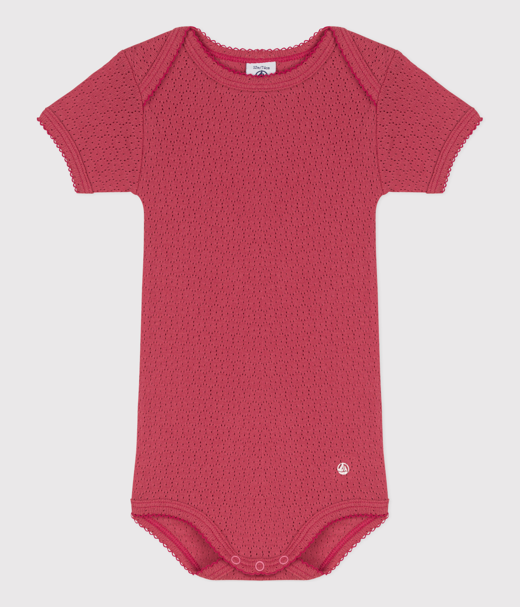 Kurzärmeliger Baby-Body aus Ajour-Strick PAPI A079B02 | Petit Bateau